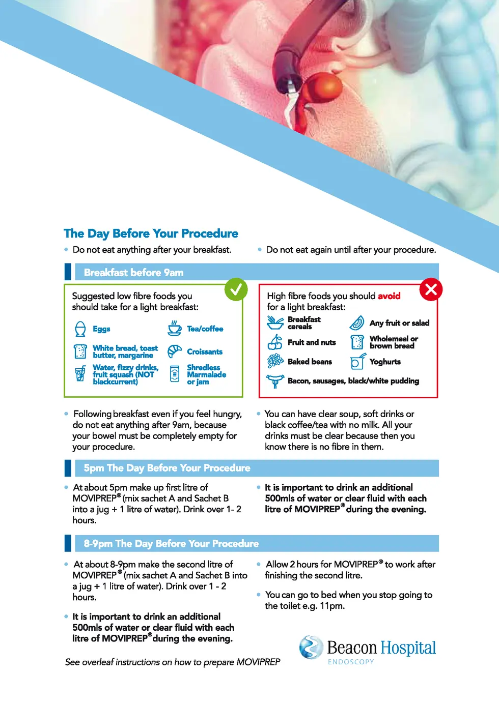 Moviprep Endoscopy Leaflet