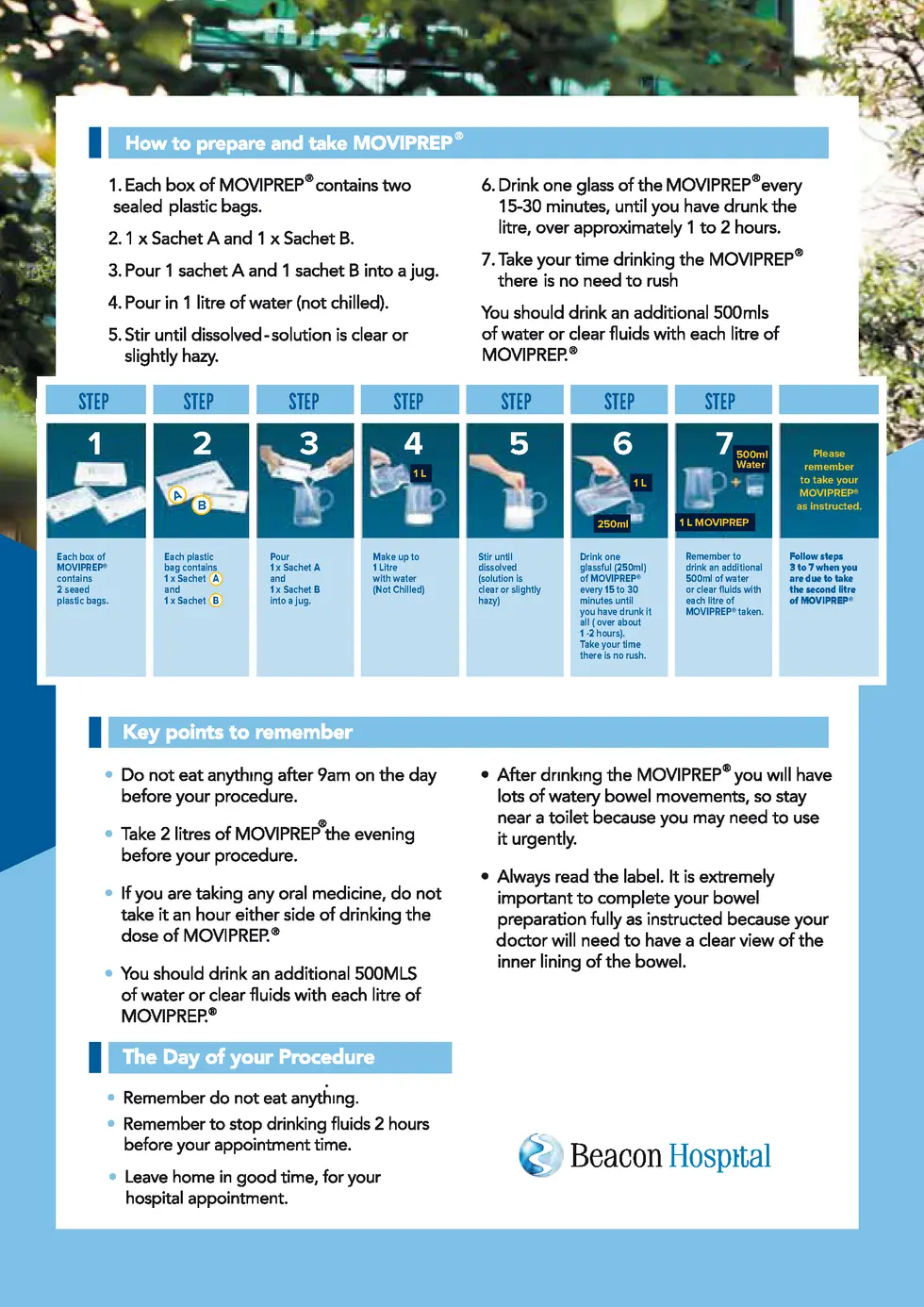 Moviprep Endoscopy Leaflet