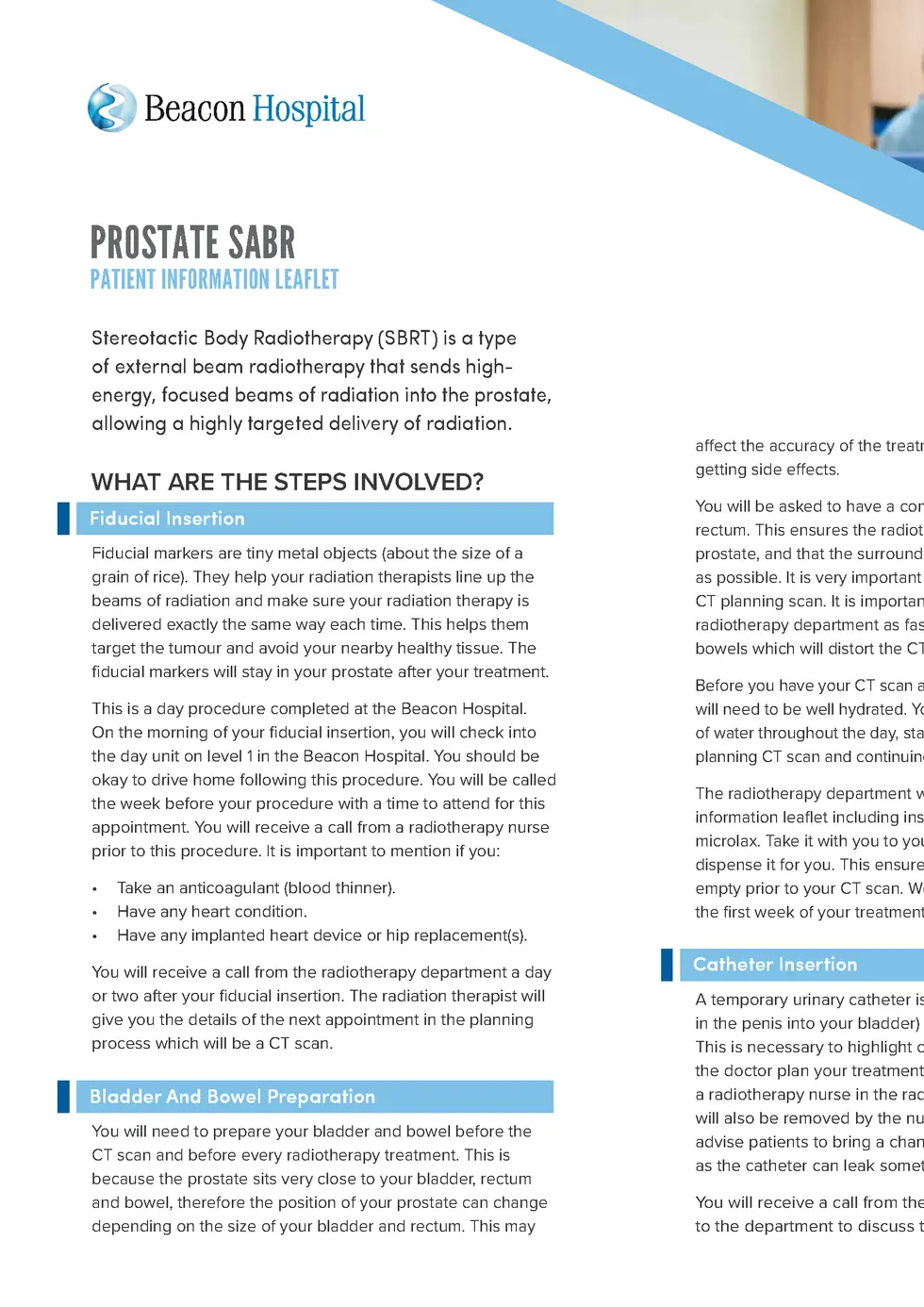 Prostate SABR (Radiotherapy)