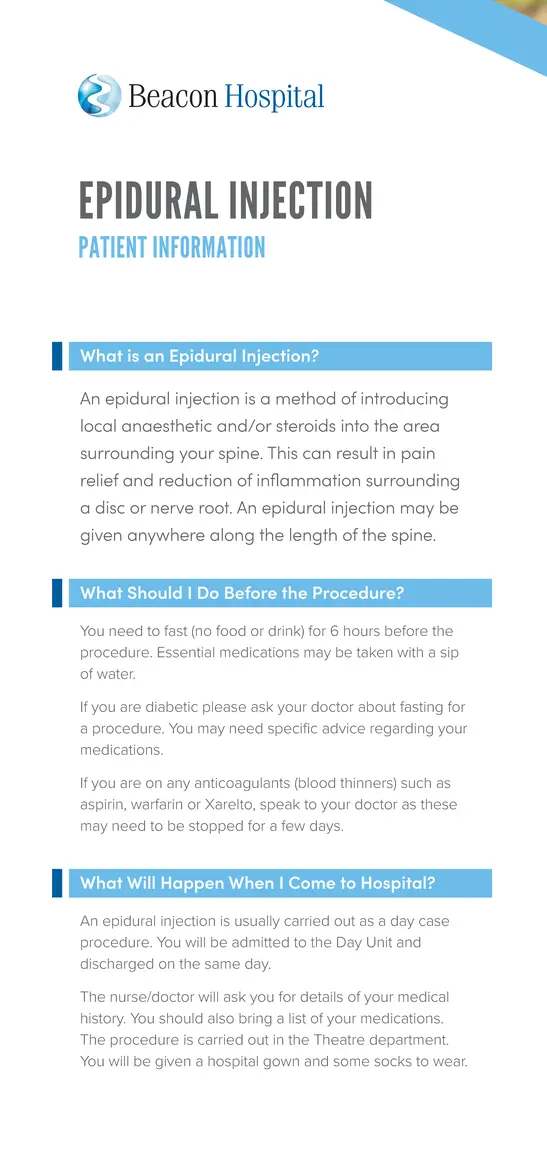 epidural information