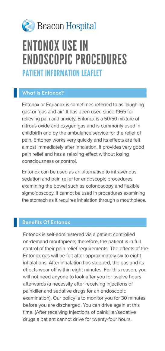 Entonox Leaflet