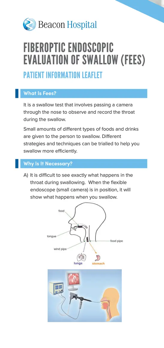 Fibre Optic Endoscopic Evaluation of Swallow (FEES)