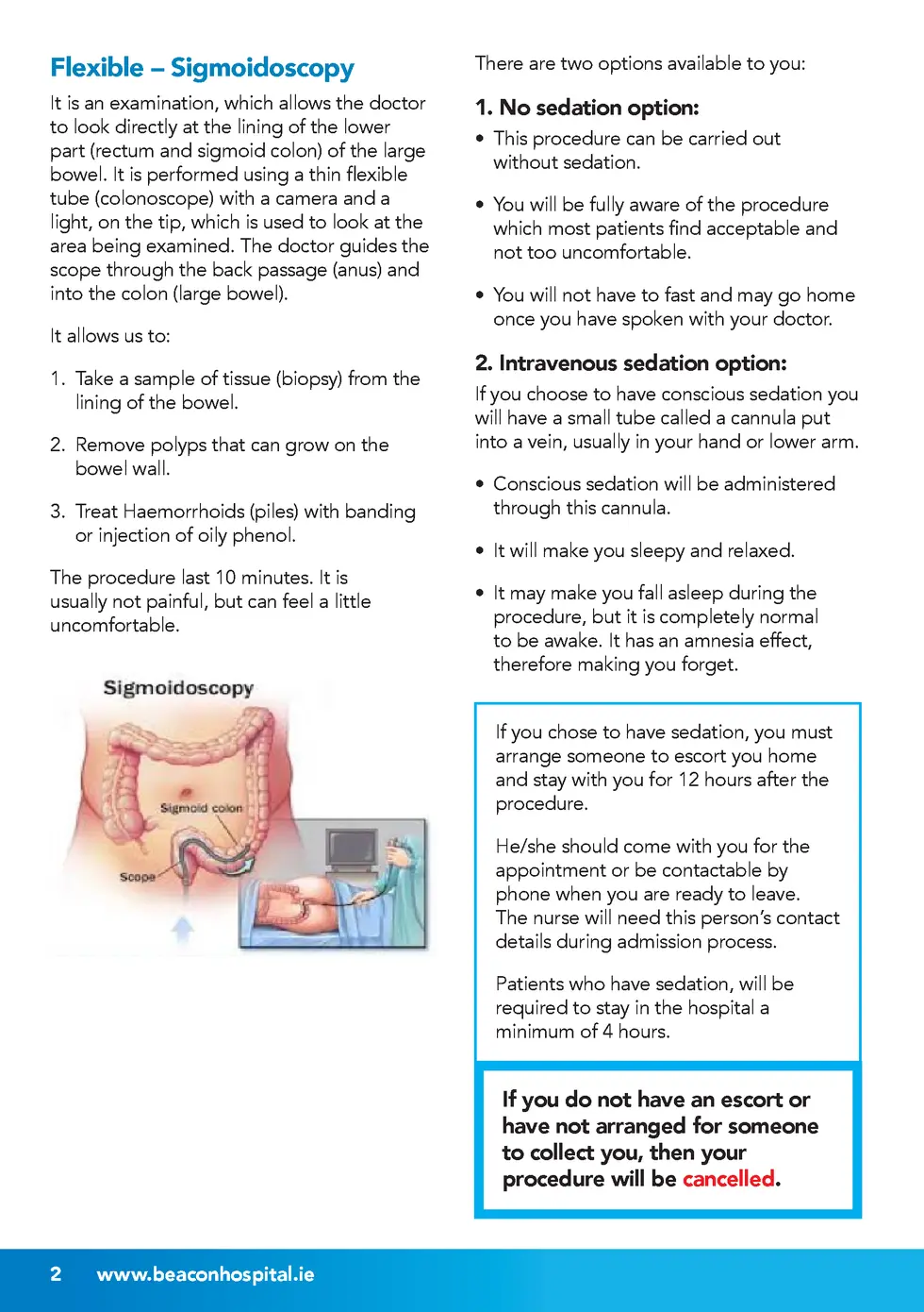 sigmoidoscopy procedure steps