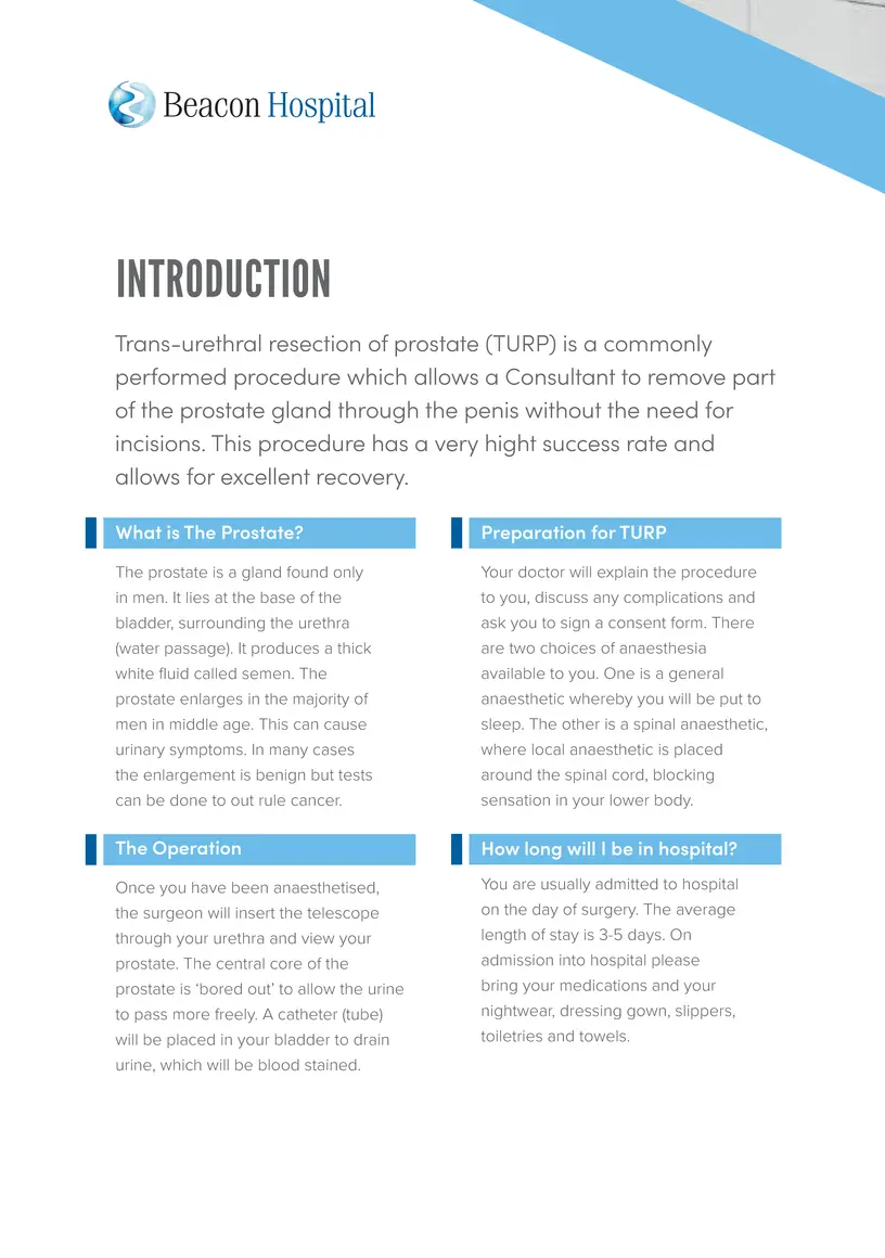 Trans-Urethral Resection of Prostate (TURP)